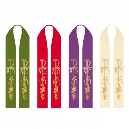 Priest Stole with PX, Alpha & Omega Design KST/075